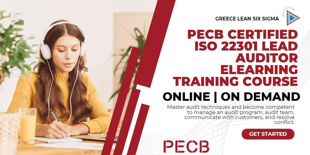PECB Certified ISO 22301 Lead Auditor eLearning ⌛ - Greece Lean Six Sigma